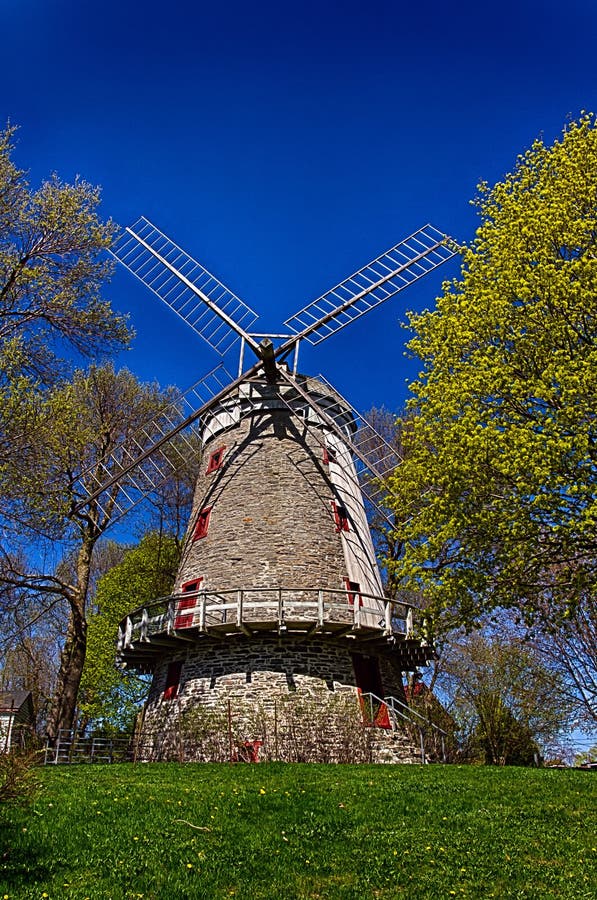 Windmill stock image. Image of sunny, blooming, spring - 30801383