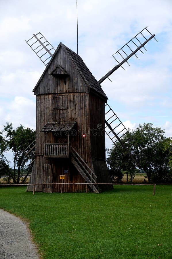 The windmill stock image. Image of grass, historical - 94740807