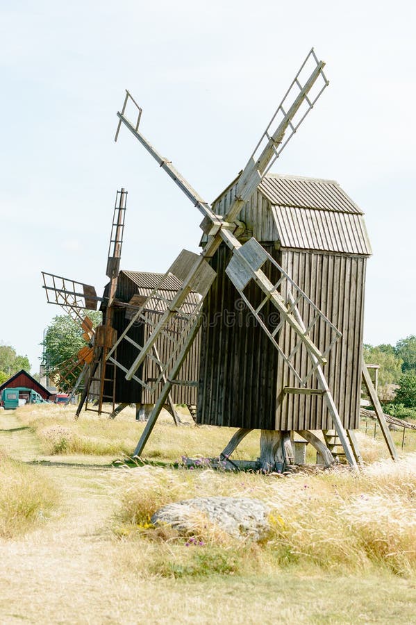 Windmill stock photo. Image of ancient, wooden, weathered - 42737852