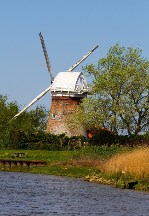 Windmill stock image. Image of norfolk, building, mill - 55858843