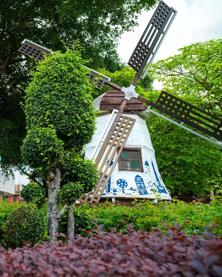 Windmill at a Park in Malacca City, Malaysia Stock Photo - Image of ...