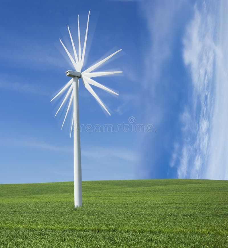 Windmill power generator. stock image. Image of environment - 30328469