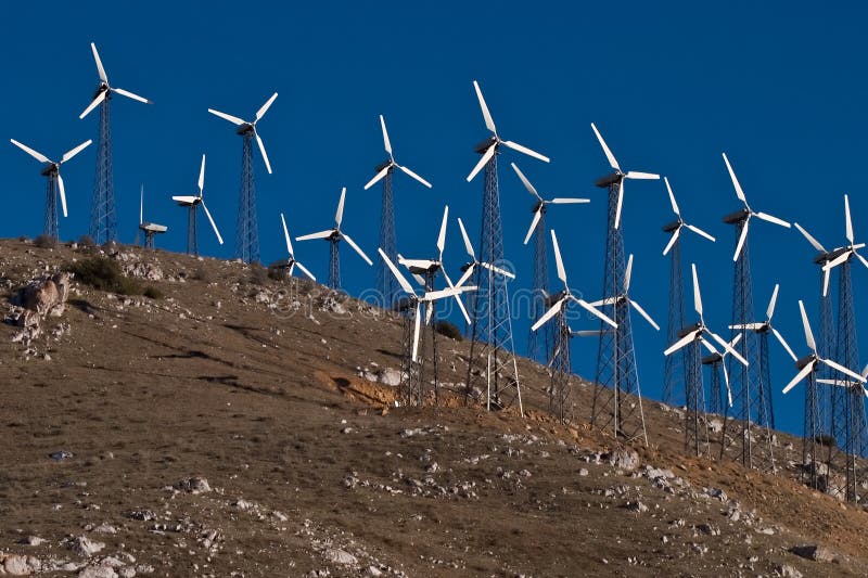 Windmill Power Generators stock image. Image of green - 4394313