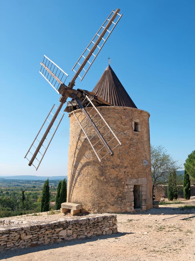Old Windmill, Majorca, Spain Stock Photo - Image of history ...