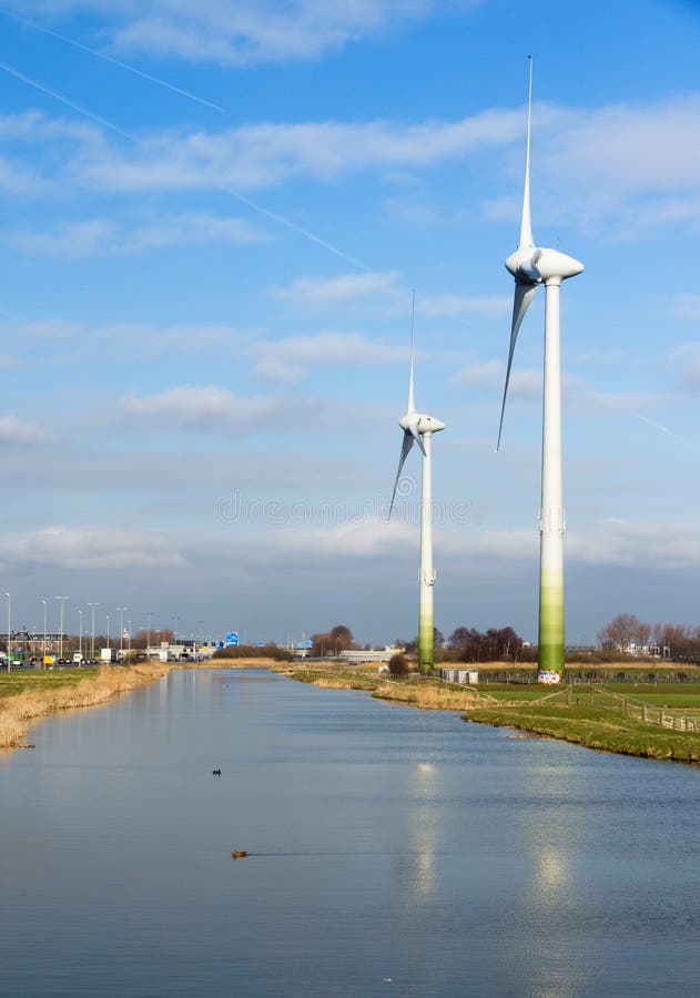 Windmill river stock image. Image of mill, sustainable - 26370973