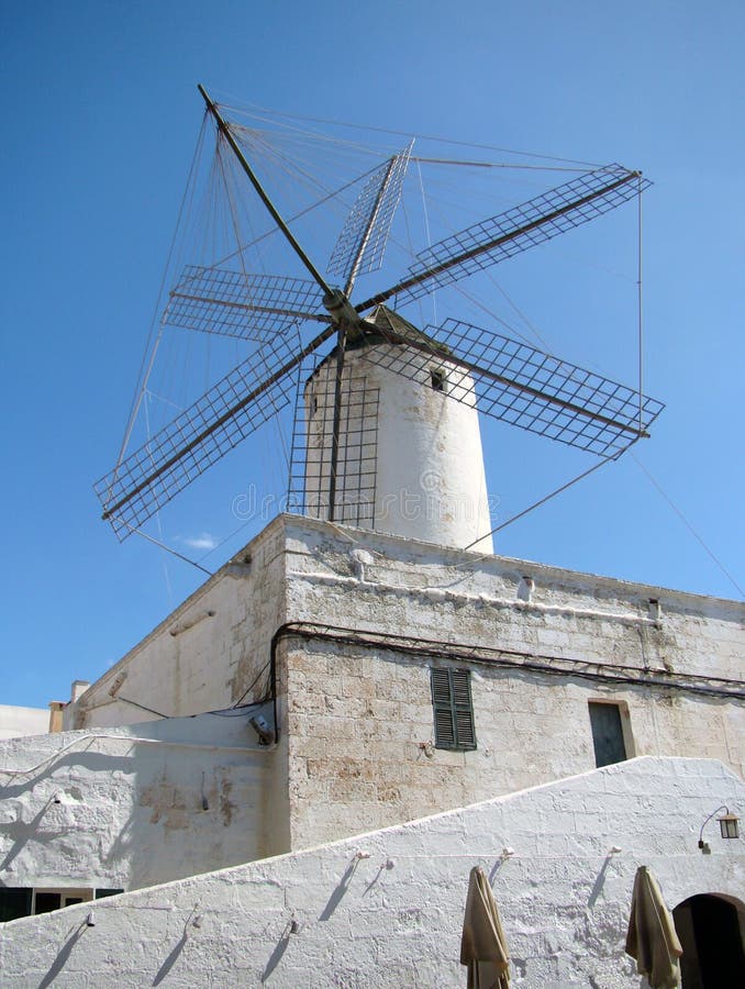 Windmill on the Roof of an Old House Stock Image - Image of city ...