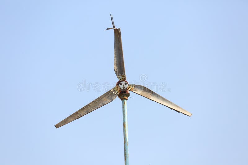 Windmill on the roof stock photo. Image of household - 102353218