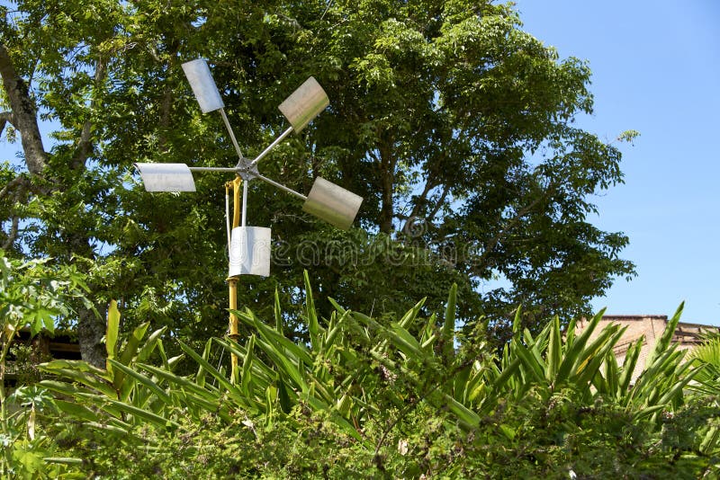 Windmill in a Rural Tropical Setting, Renewable Energy Generation Stock ...