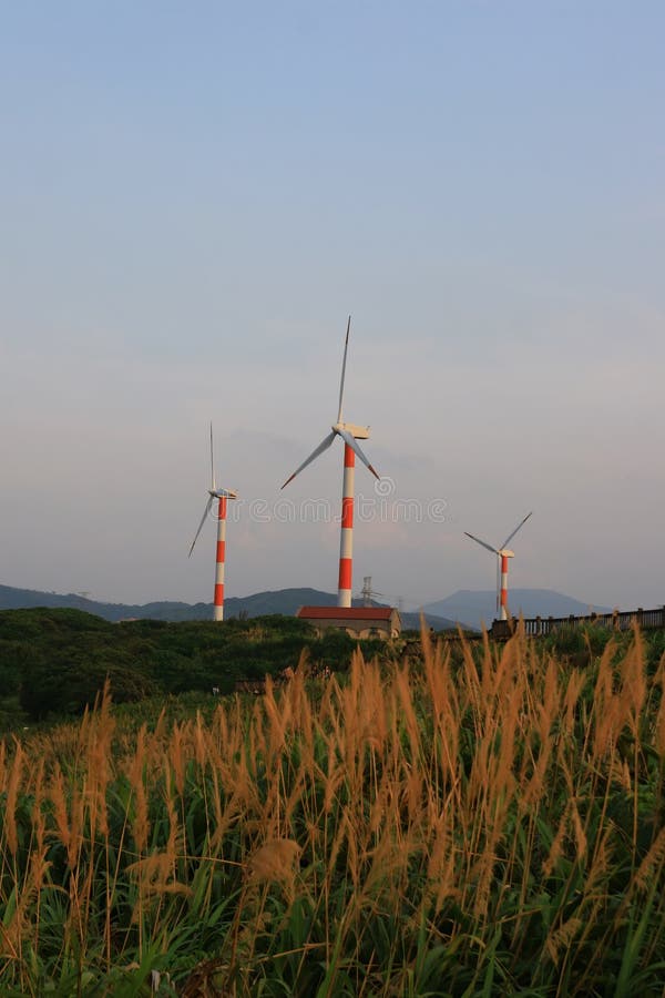 Windmill of the Shimen Wind Farm Stock Image - Image of grass ...