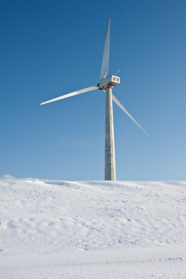 Windmill in Snowy Dutch Landscape Stock Image - Image of propeller ...