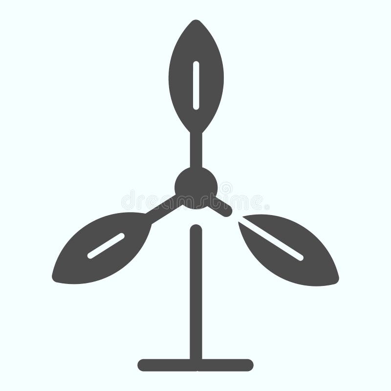 Windmill Solid Icon. Mill Vector Illustration Isolated on White Stock ...