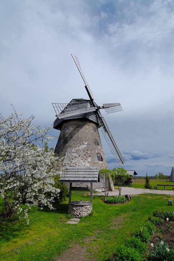 Windmill in spring stock photo. Image of power, windmill - 13105618