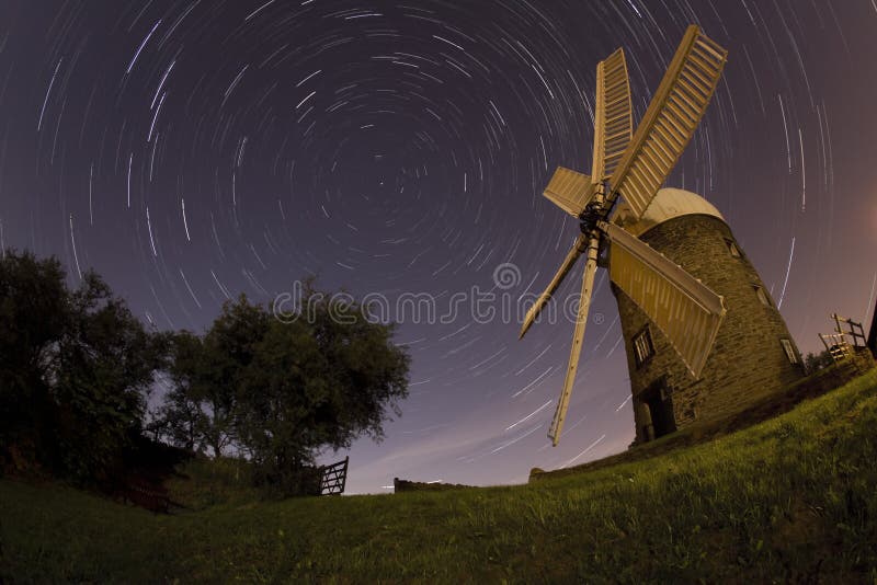 Windmill stars stock photo. Image of moon, stary, grass - 23471550