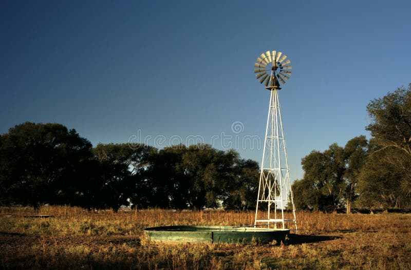 Windmill & Stock Tank 6 Stock Photo - Image of energy, water: 6979708