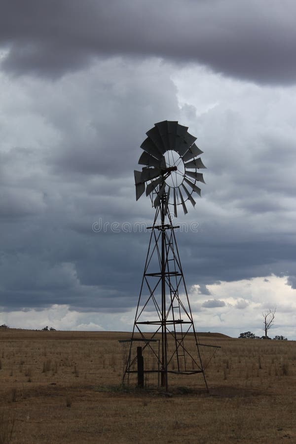 Windmill and Stormfront stock image. Image of clouds - 37655419