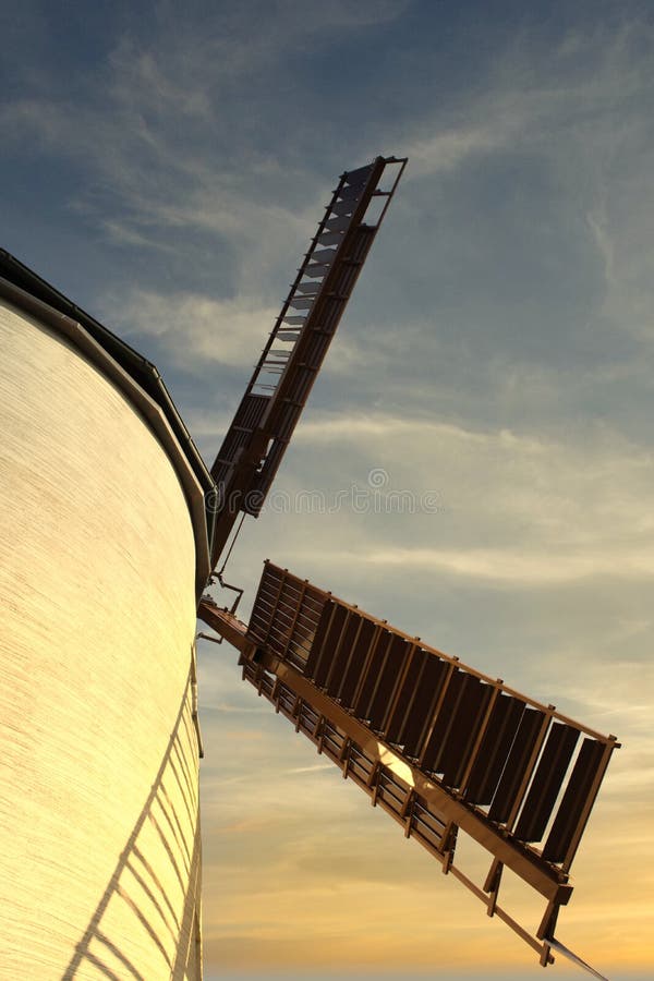 Windmill in the Sunset in Nature Stock Image - Image of australia ...