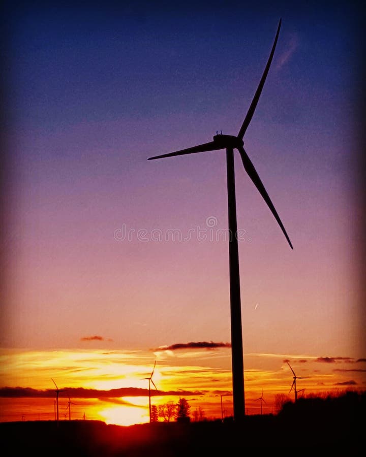 Windmill sunset stock photo. Image of windmill, sunset - 142288470