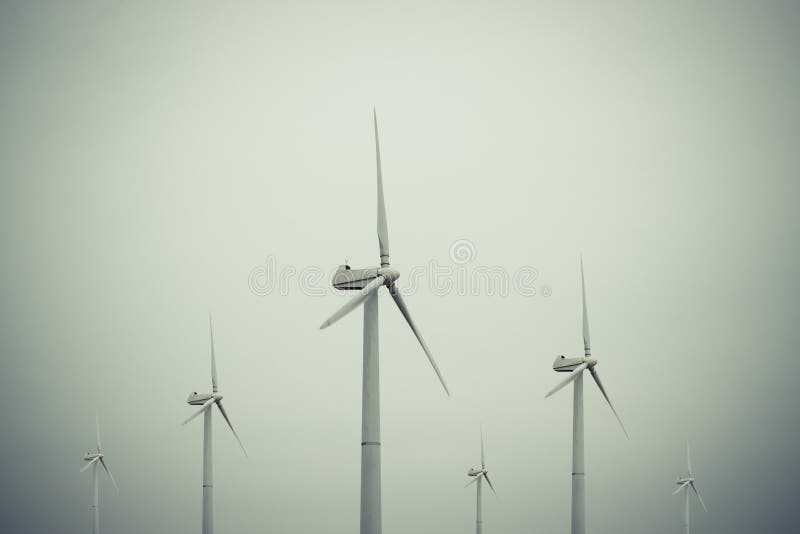 Windmill To Generate Electricity on the Street in Windy Weather Stock ...