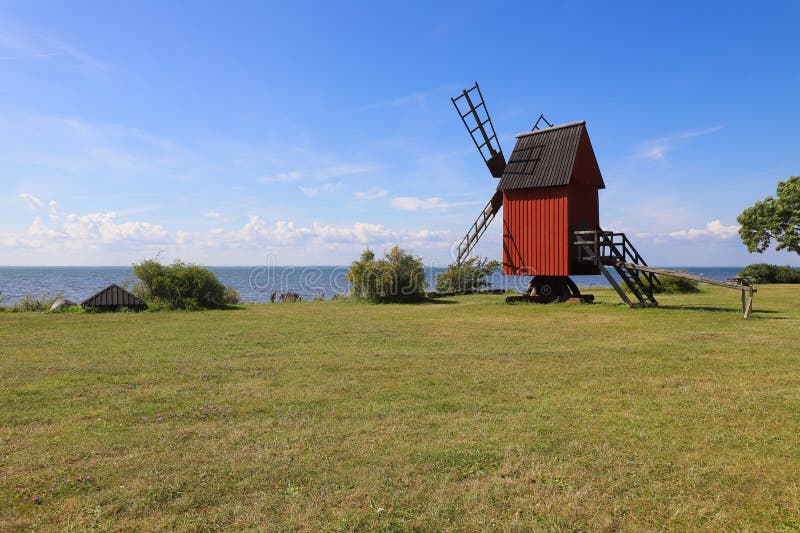 Windmill stock image. Image of scandinavia, countryside - 333104785