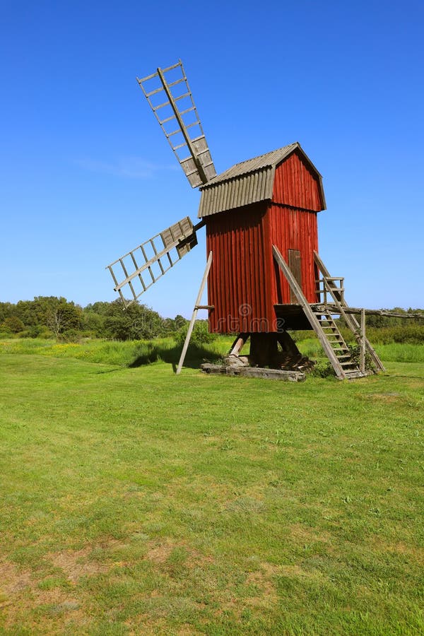 Windmill stock photo. Image of historic, scandinavian - 343677812