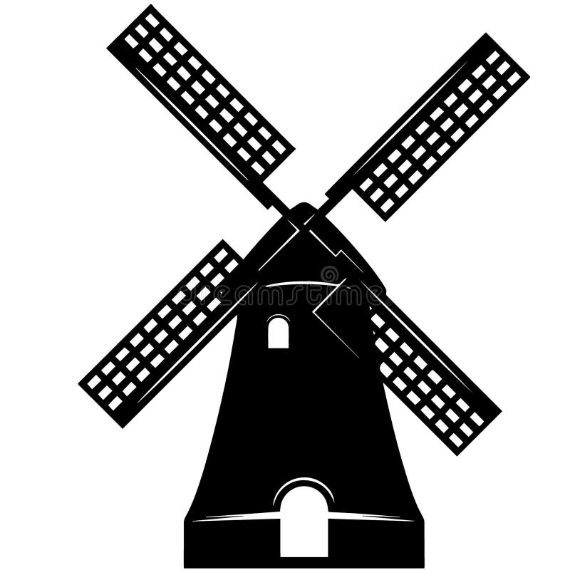 Windmill Illustration by Crafteroks Stock Vector - Illustration of wind ...