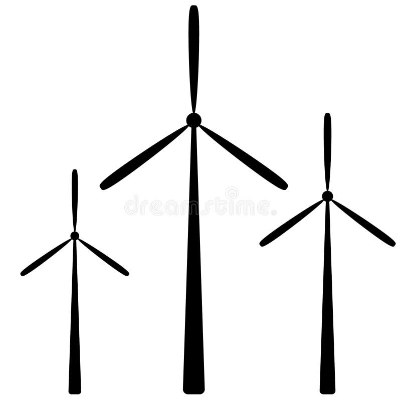 Windmill Vector Illustration by Crafteroks Stock Vector - Illustration ...