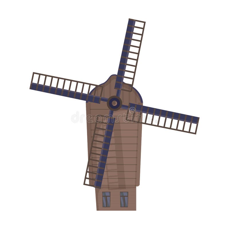 Windmill Vector Icon.Cartoon Vector Icon Isolated on White Background ...