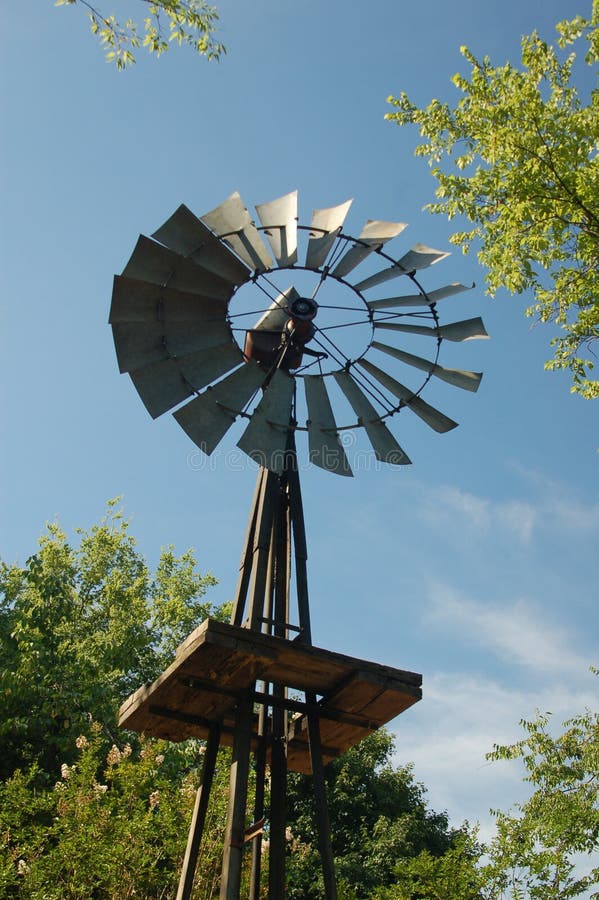 Windmill water pump stock photo. Image of pump, wind - 43714796