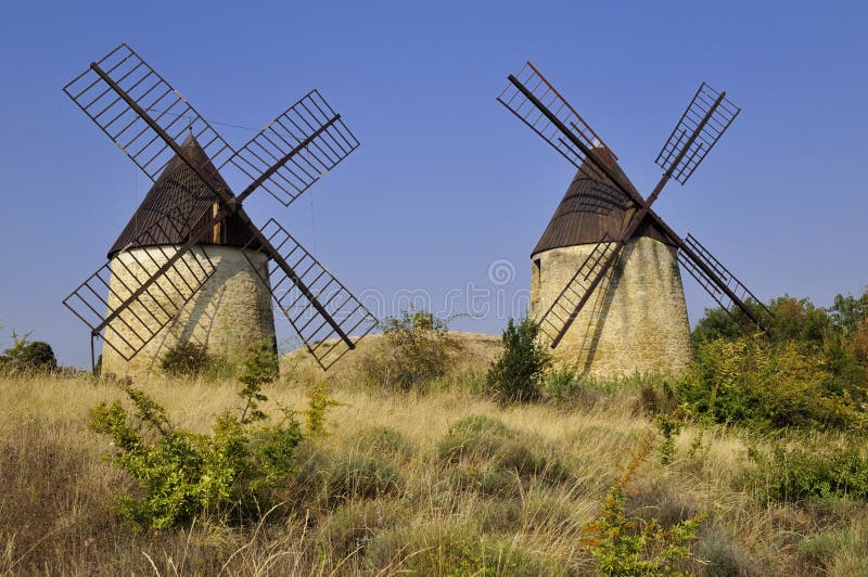 Windmills stock photo. Image of energy, countryside, architecture ...