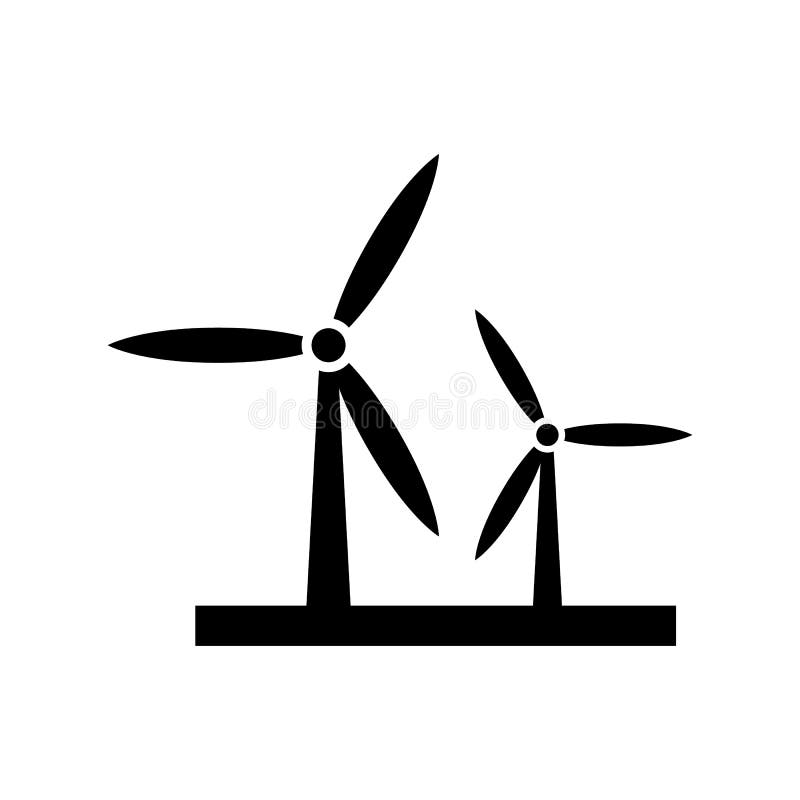 Windmills Icon Symbol. Renewable Energy Stock Illustration ... Windmills Icon Symbol. Renewable Energy Stock Illustration ...