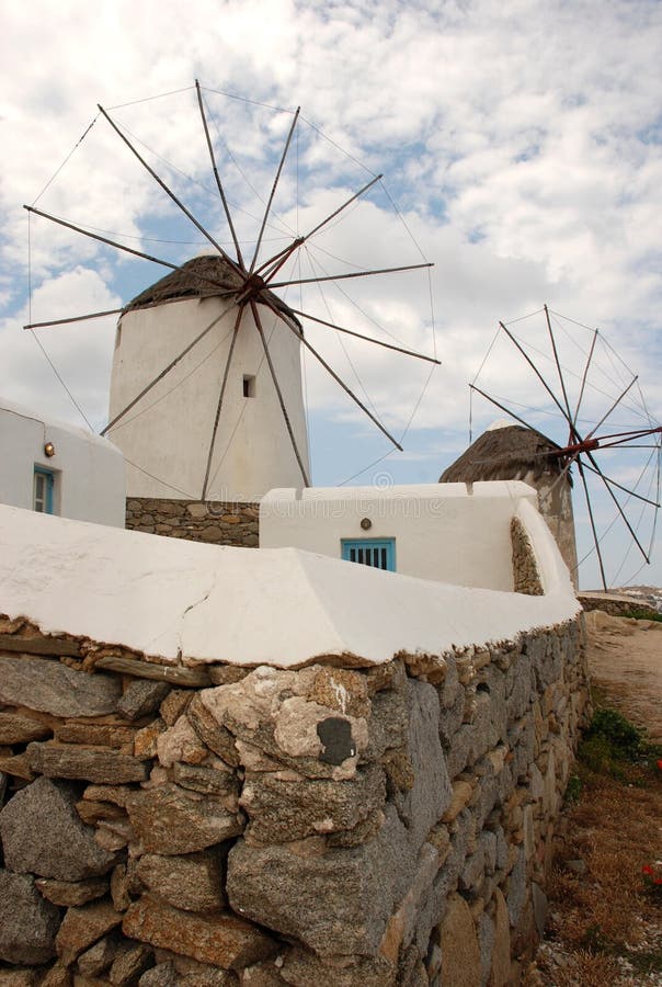 Tradition Greek windmills stock photo. Image of greece - 15860528