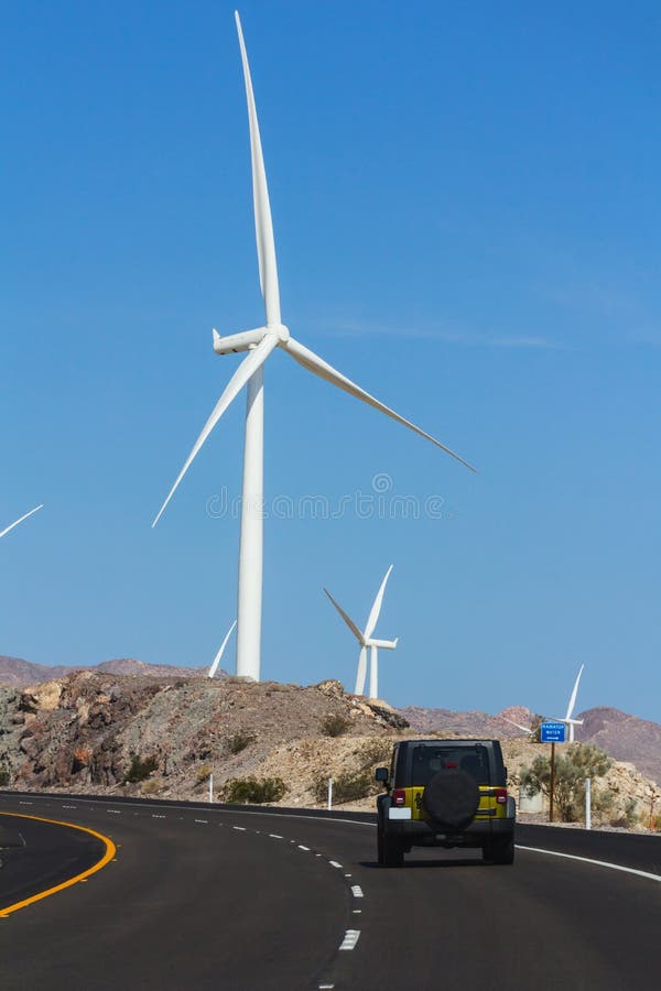 Windmills near highway stock photo. Image of wind, windmill - 44501356