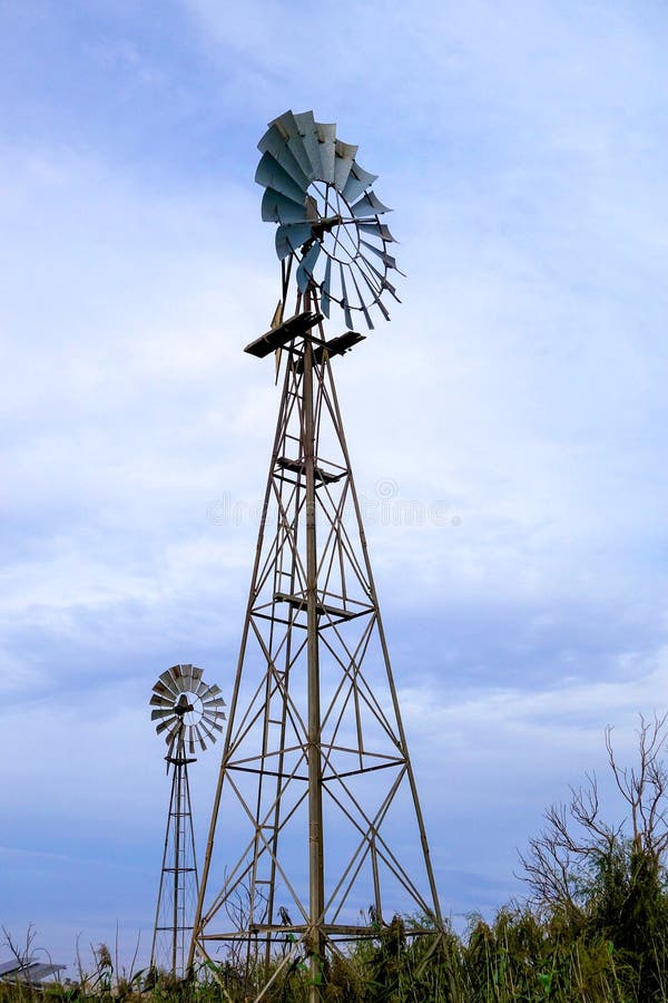 Windmills for Pumping Water from Wind Power in Australia. Stock Photo ...