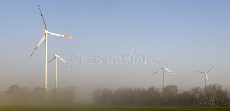 Windmills on Wind Farm, Wind Mill Energy Generators. Desert Windfarm ...