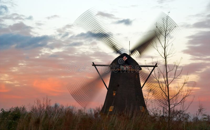Windy Sunset with Clouds on the Mountain. Stock Image - Image of ...