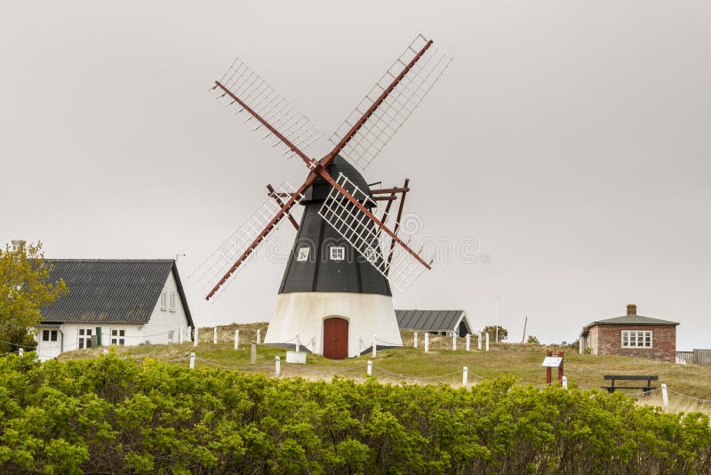 Windmolen Op Het Mando-eiland - Denemarken Stock Afbeelding - Image of ...
