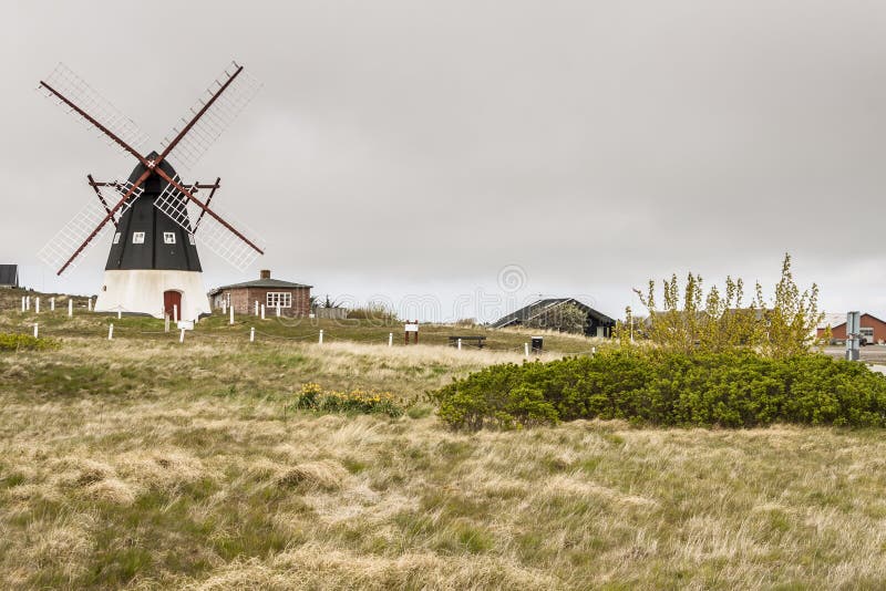 Windmolen Op Het Mando-eiland - Denemarken Stock Afbeelding - Image of ...