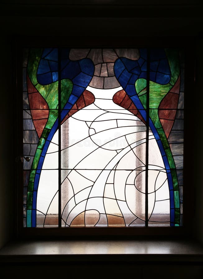 Stained Glass Window Apothecary Window Isolated. Stock Photo - Image of ...