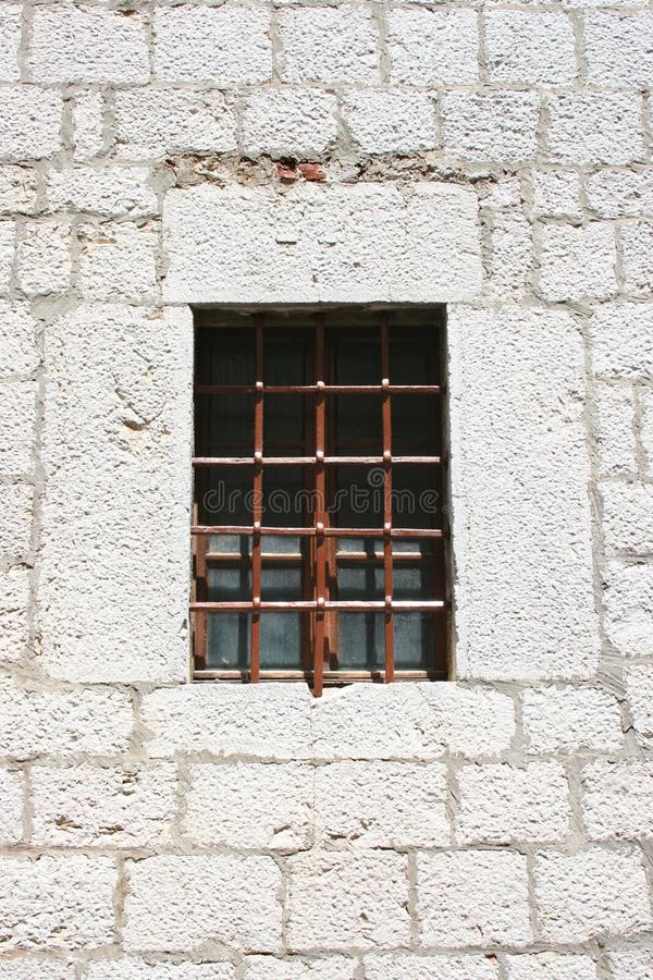 Barred jail window stock photo. Image of restrict, window - 5027500