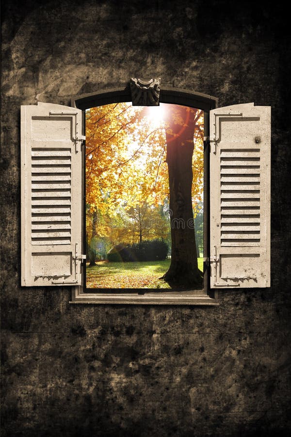 November scene with window stock image. Image of lamp - 17167707