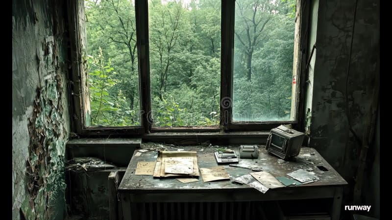 Window in a Abandoned House. Camera Movement. Stock Video - Video of ...