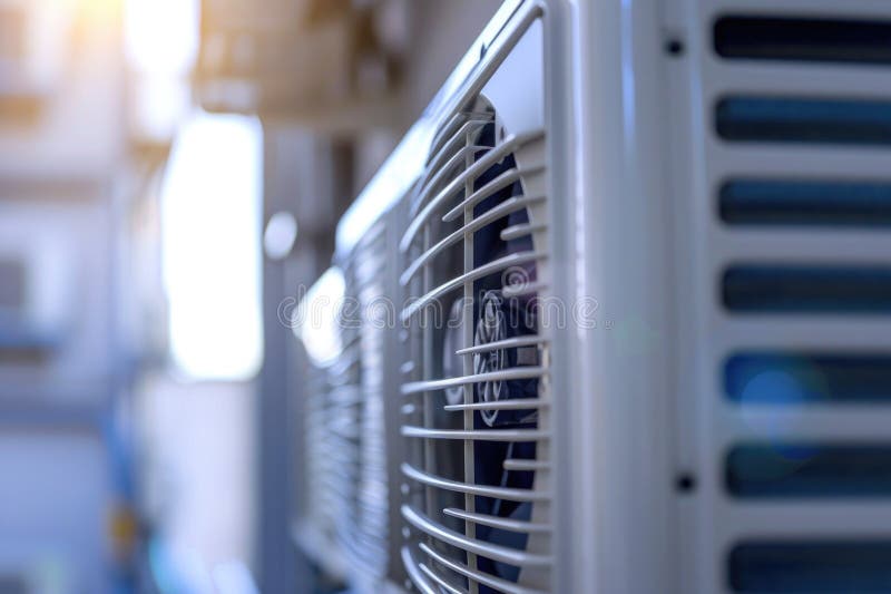 Window Air Conditioner Close Up Stock Image - Image of interior, gray ...