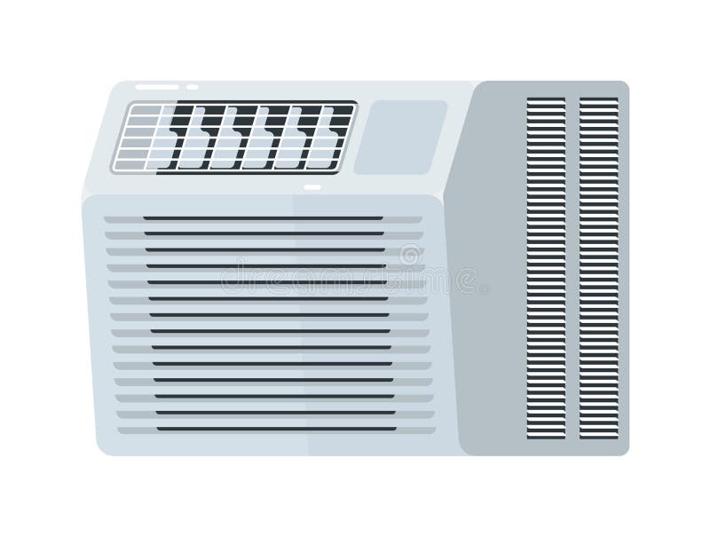 Window Air Conditioner. Vector Image Stock Vector - Illustration of ...
