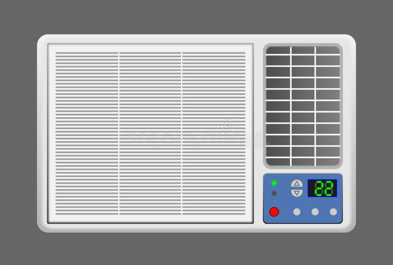Window Air Conditioner. Vector Image Stock Vector - Illustration of ...