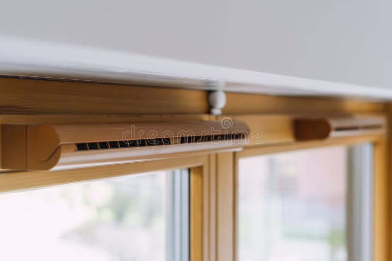Window with Air Ventilation and Conditioning System Stock Photo - Image ...
