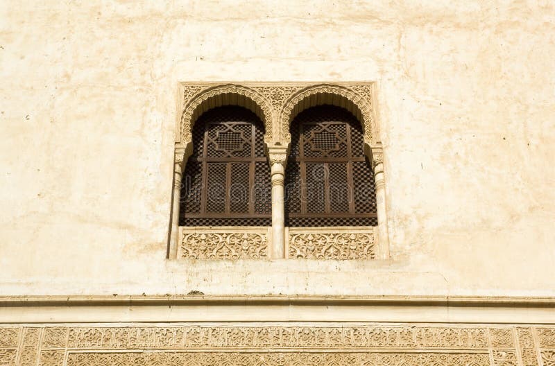 Window in Alhambra stock image. Image of decoration, arrayanes - 23786241