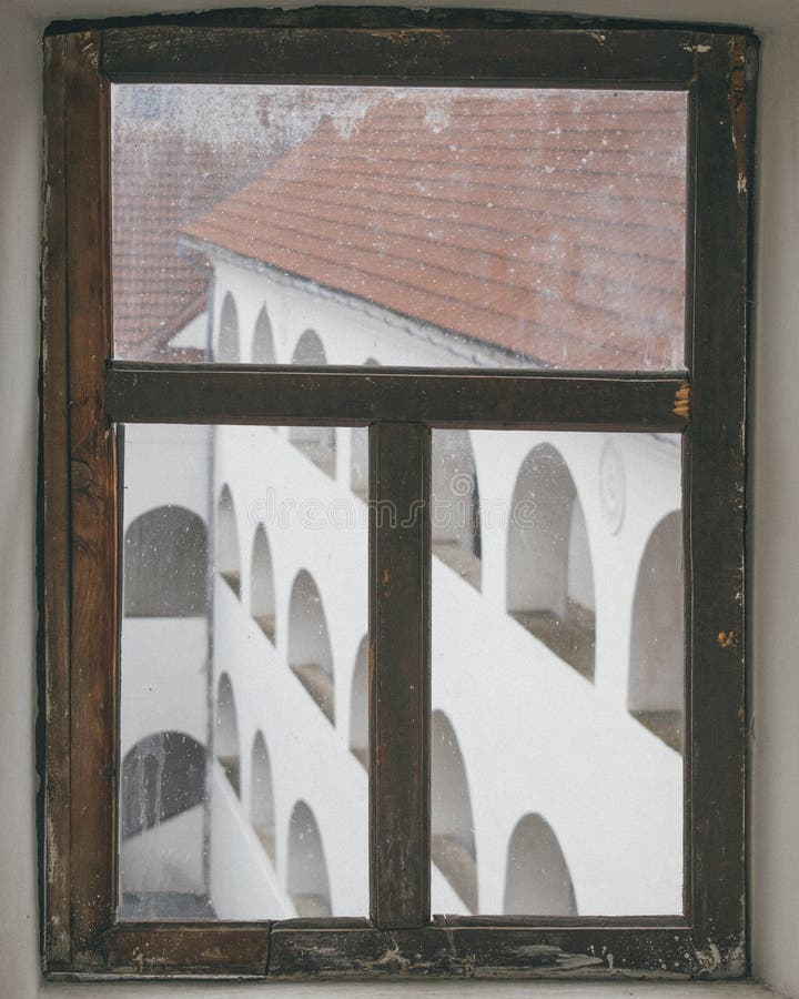 A Window in an Ancient Castle in Ukraine Stock Image - Image of ...