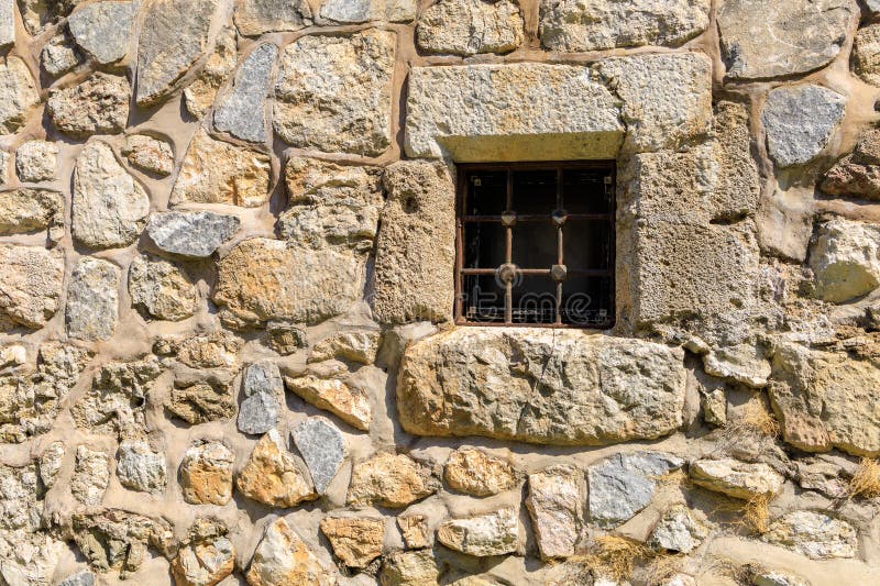 Window in an Ancient Fortress. Background with Selective Focus and Copy ...