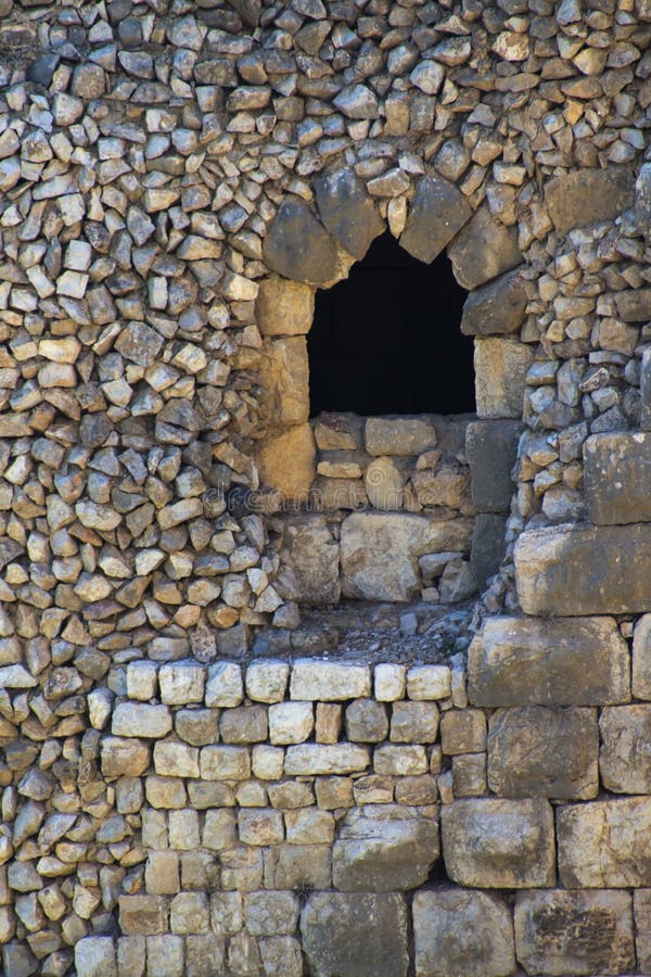 Window in Ancient Nimrod Fortress Stock Image - Image of historical ...