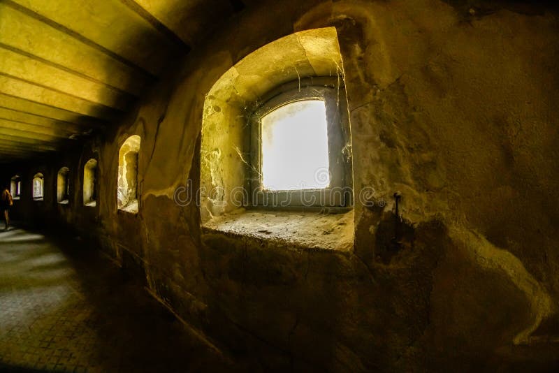 Window Ancient Stone Wall Under Ground Stock Image - Image of blank ...